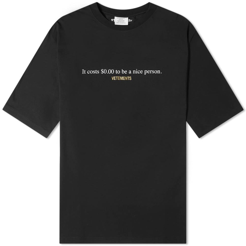 Vetements Zero Dollars